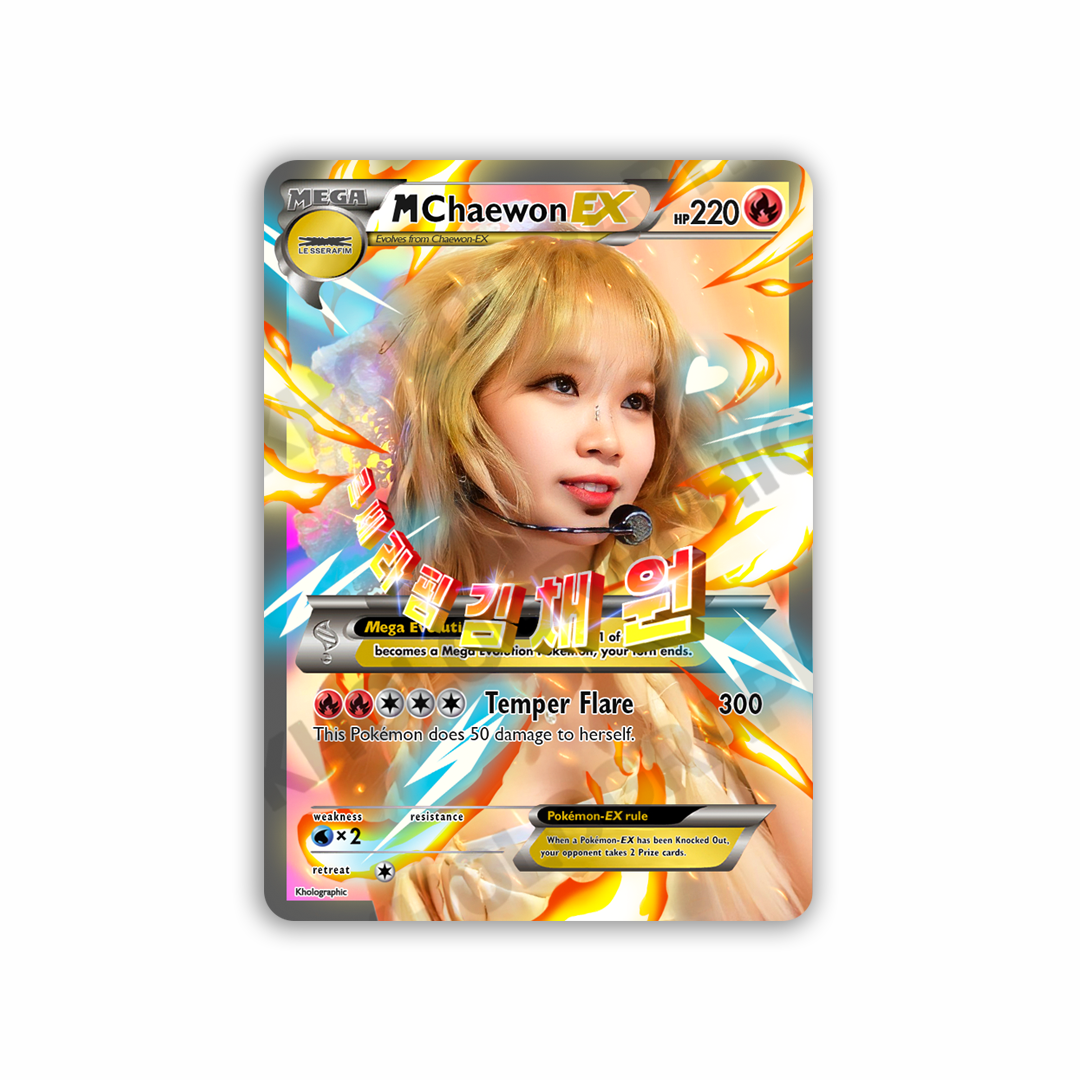 Le Sserafim MEGA Chaewon EX Holographic Card – Kholographic